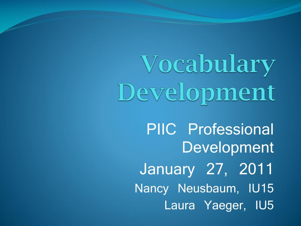 PPT - Vocabulary Development PowerPoint Presentation, free download ...