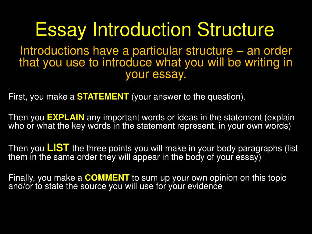 PPT - Essay Introduction Structure PowerPoint Presentation, free ...