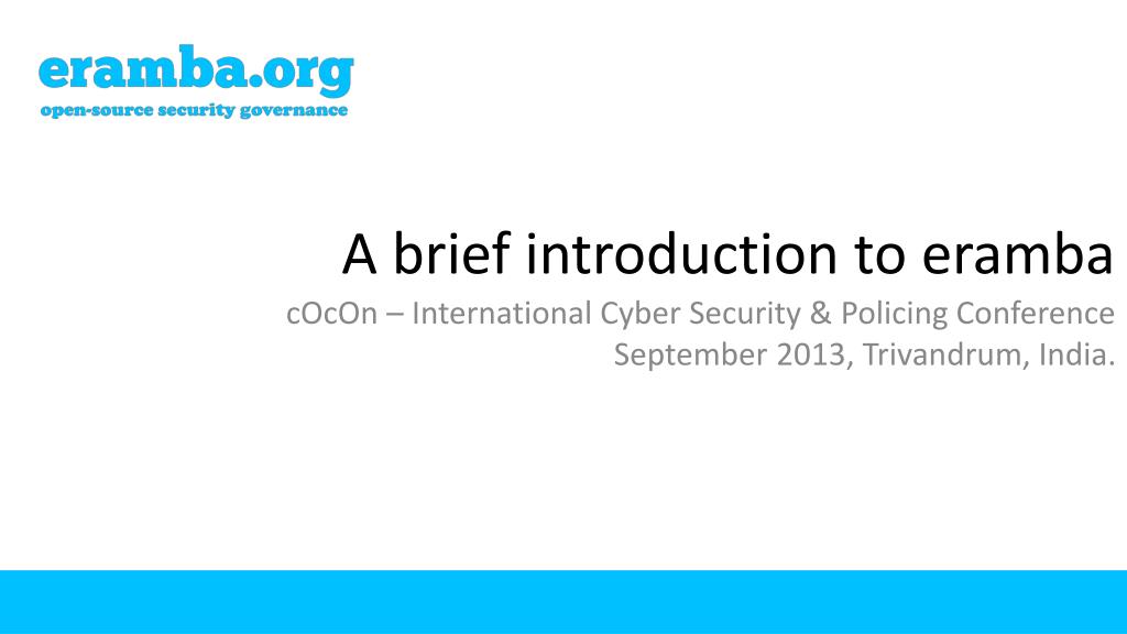 PPT - A brief introduction to eramba PowerPoint Presentation, free ...