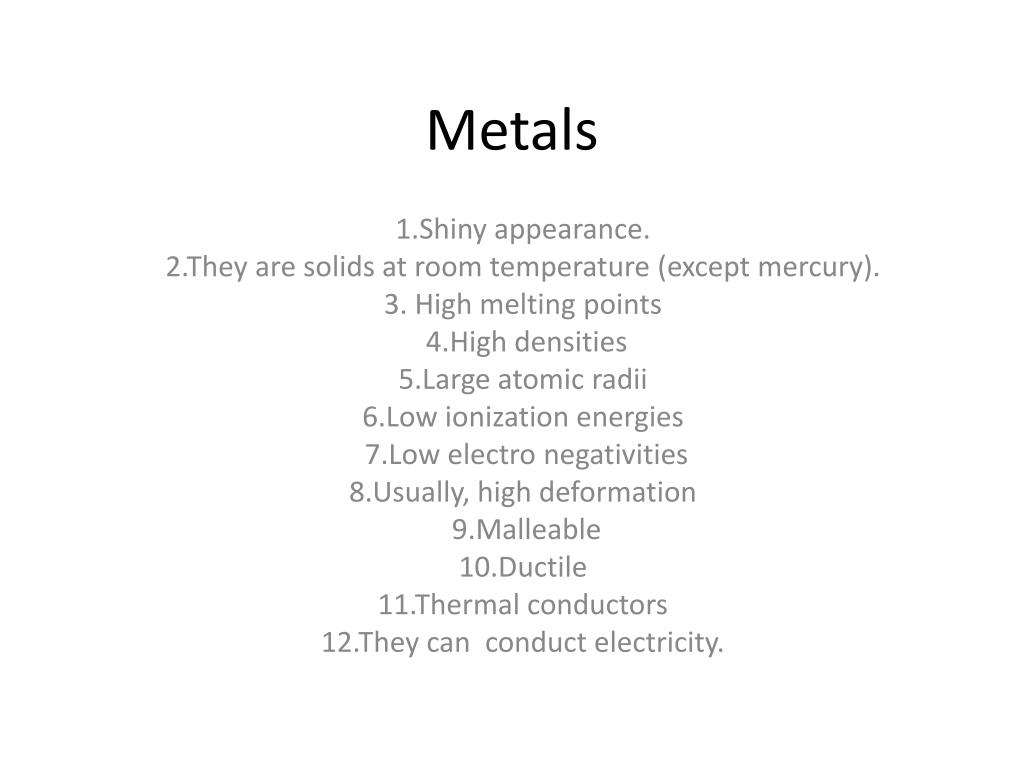 PPT - Metals PowerPoint Presentation, free download - ID:2035185