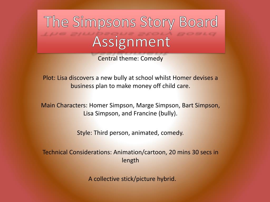 PPT - The Simpsons Story Board Assignment PowerPoint Presentation, free ...