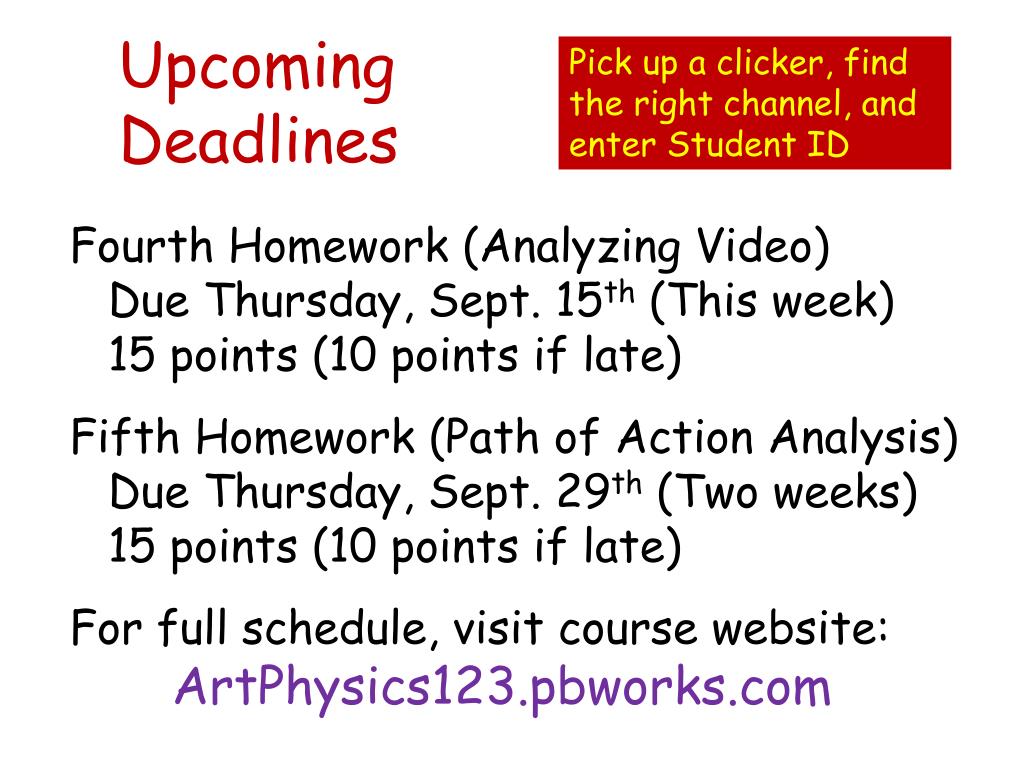 PPT - Upcoming Deadlines PowerPoint Presentation, free download - ID ...