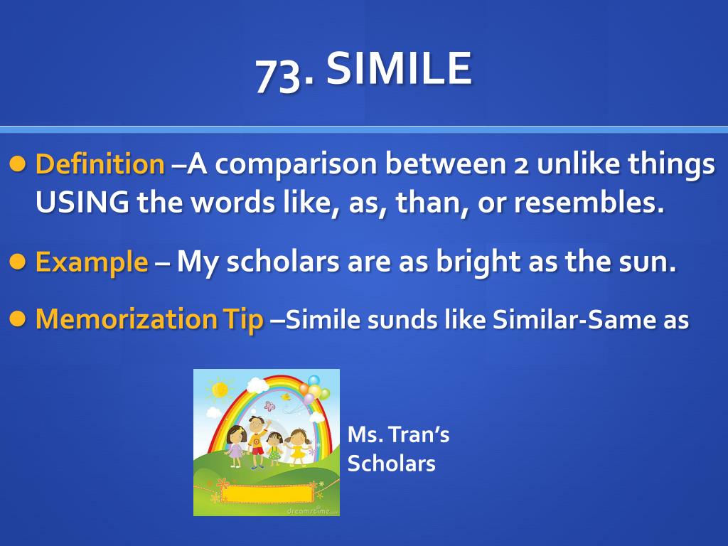 PPT - 73. SIMILE PowerPoint Presentation, free download - ID:2040577