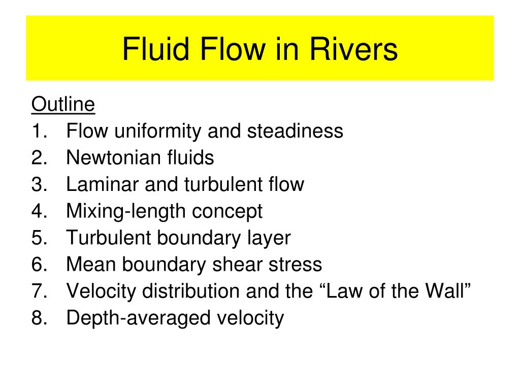 PPT - Fluid Flow in Rivers PowerPoint Presentation, free download - ID ...