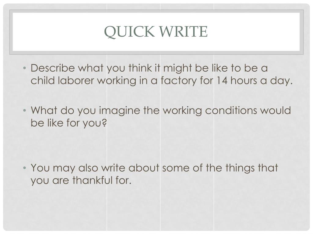 PPT - Quick Write PowerPoint Presentation, free download - ID:2045808