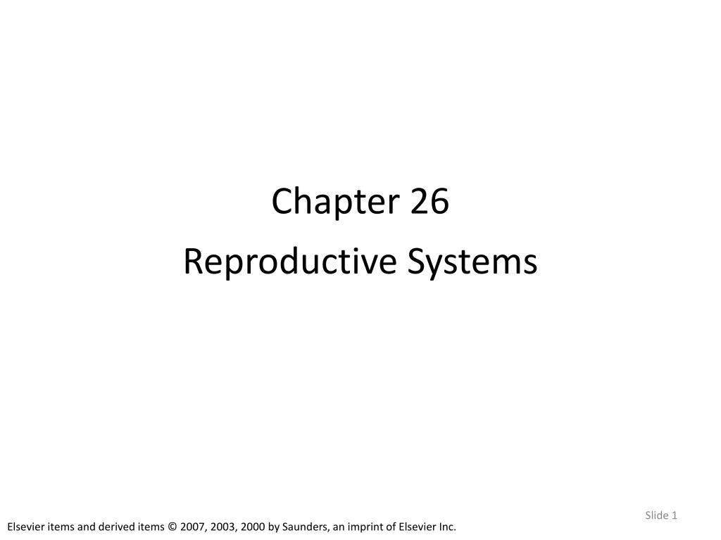 PPT - Chapter 26 Reproductive Systems PowerPoint Presentation, free ...
