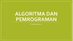 PPT - Algoritma dan Pemrograman PowerPoint Presentation, free download ...