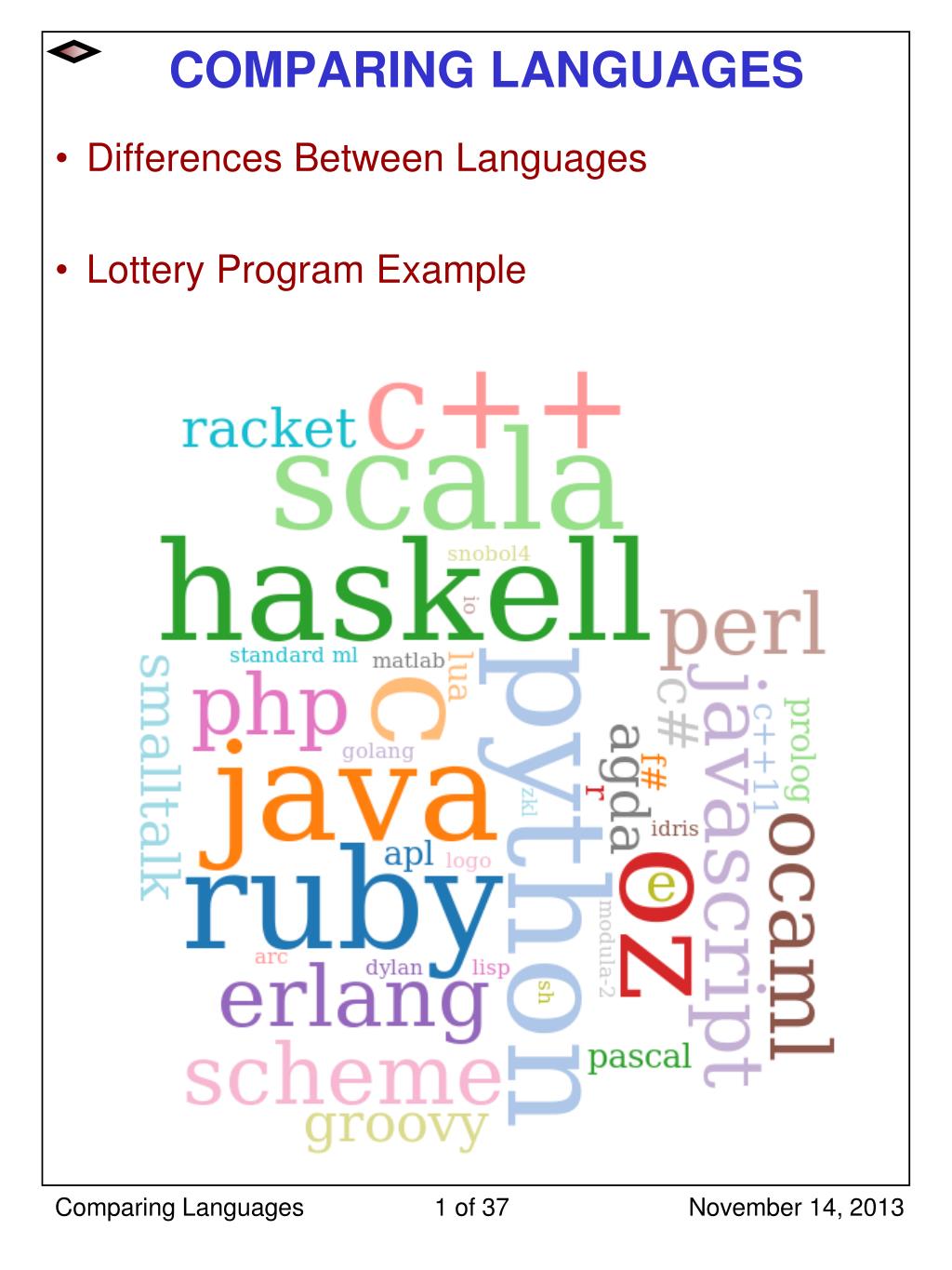 PPT - COMPARING LANGUAGES PowerPoint Presentation, free download - ID ...