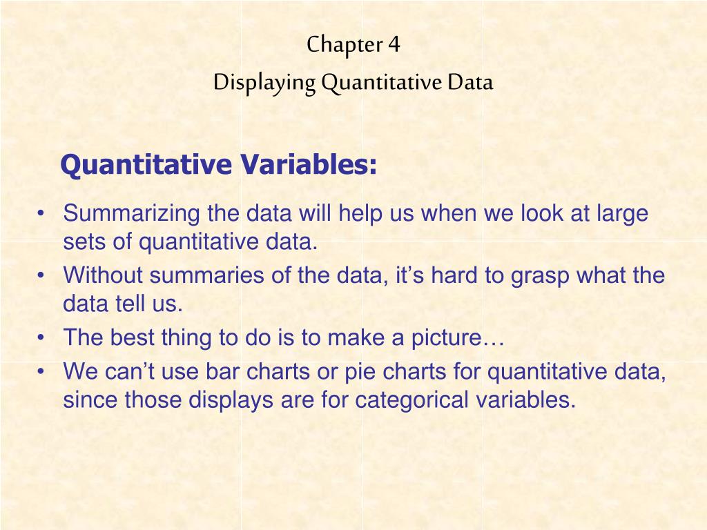 PPT - Chapter 4 Displaying Quantitative Data PowerPoint Presentation ...