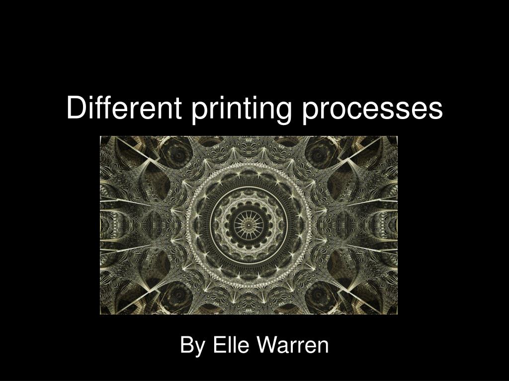 PPT - Different printing processes PowerPoint Presentation, free ...
