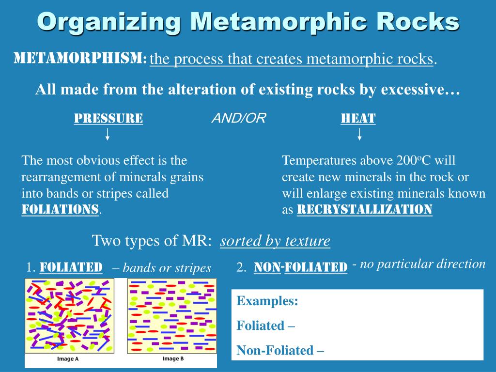 PPT - Organizing Metamorphic Rocks PowerPoint Presentation, free ...