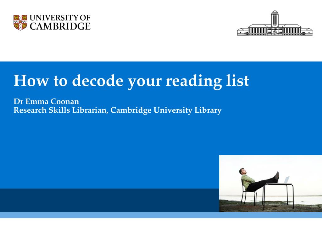 PPT - How to decode your reading list PowerPoint Presentation, free ...