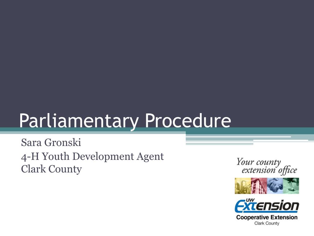 PPT - Parliamentary Procedure PowerPoint Presentation, free download ...