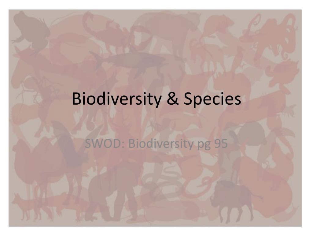 PPT - The Importance and Challenges of Biodiversity: A Study on ...
