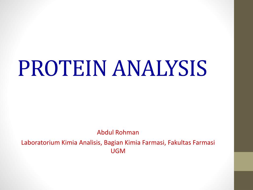 PPT - PROTEIN ANALYSIS PowerPoint Presentation, free download - ID:2060791