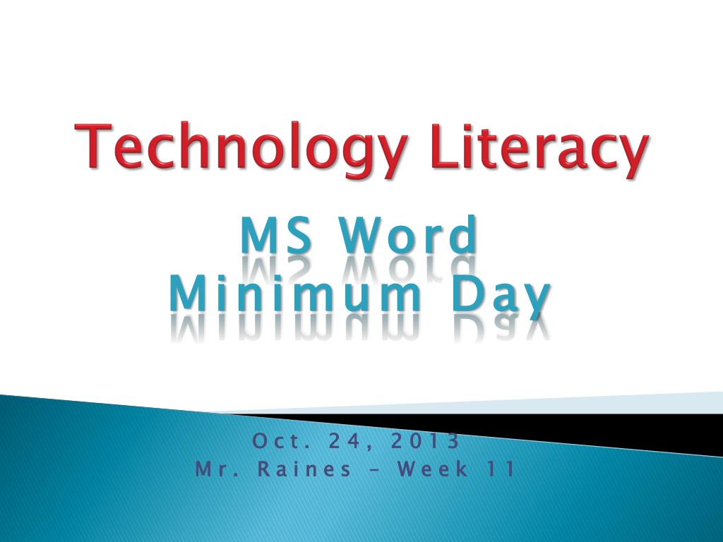 PPT - Technology Literacy PowerPoint Presentation, free download - ID ...