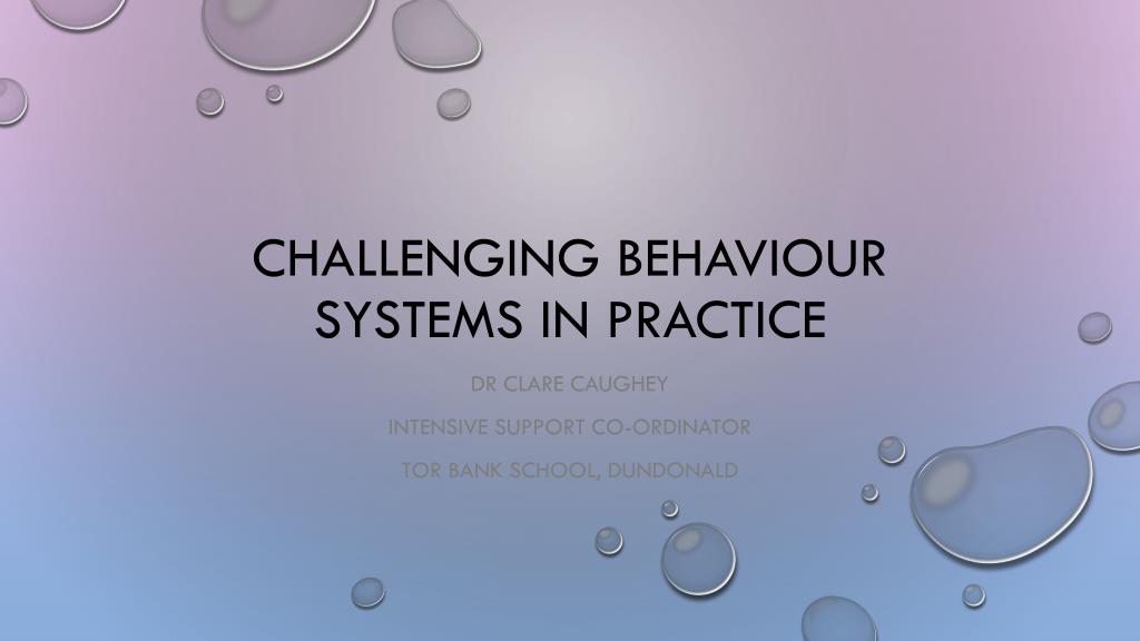 PPT - Challenging behaviour systems in practice PowerPoint Presentation ...