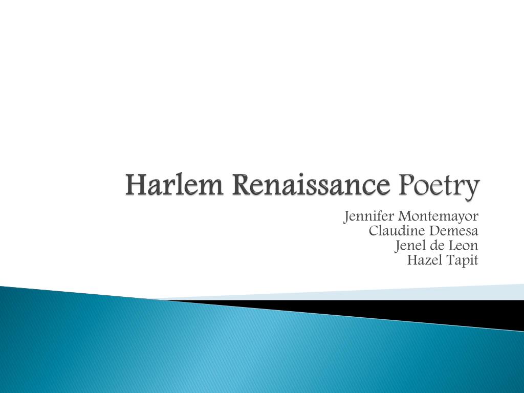 PPT - Harlem Renaissance Poetry PowerPoint Presentation, free download ...
