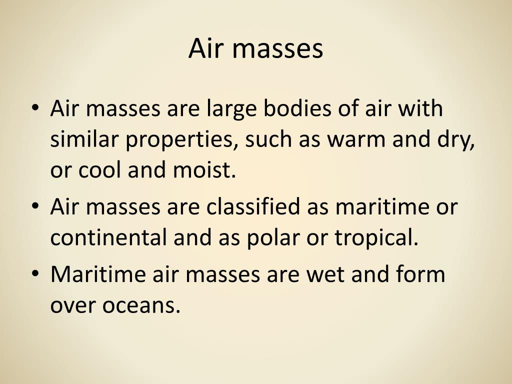 PPT - Air masses PowerPoint Presentation, free download - ID:2068278