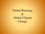 PPT - Climate Change and Global Warming PowerPoint Presentation, free ...