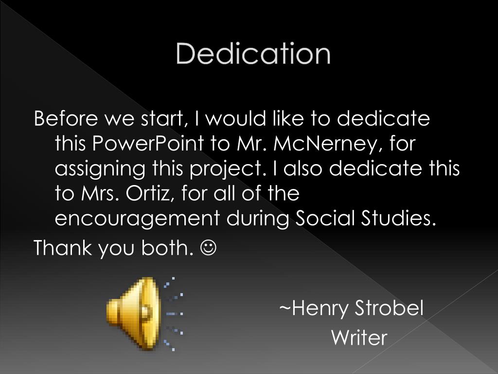 PPT - Dedication PowerPoint Presentation, free download - ID:2068285