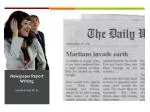 PPT - WRITING A NEWSPAPER REPORT PowerPoint Presentation, free download ...