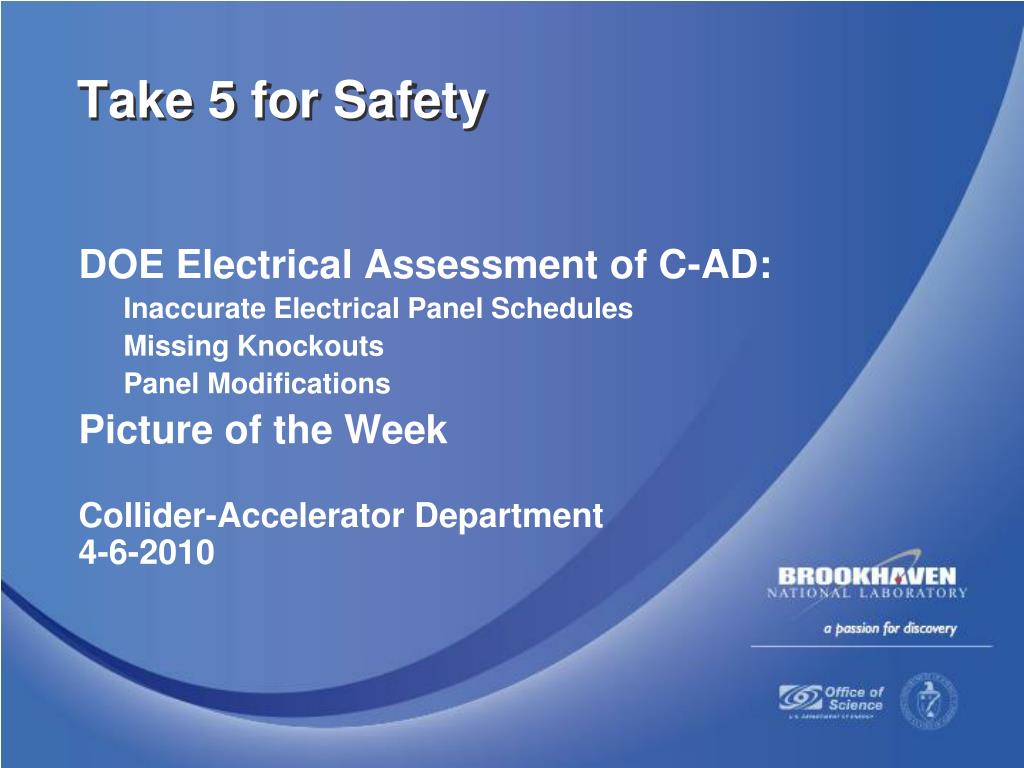 PPT - Take 5 for Safety PowerPoint Presentation, free download - ID:2071494