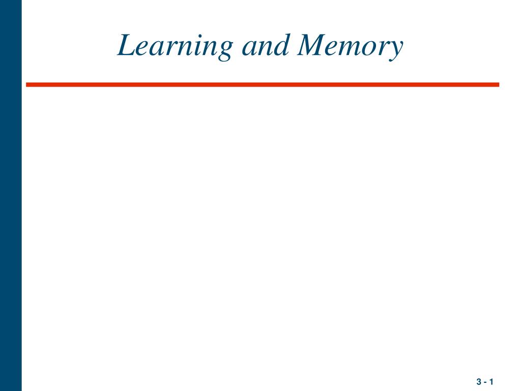 PPT - Learning and Memory PowerPoint Presentation, free download - ID ...