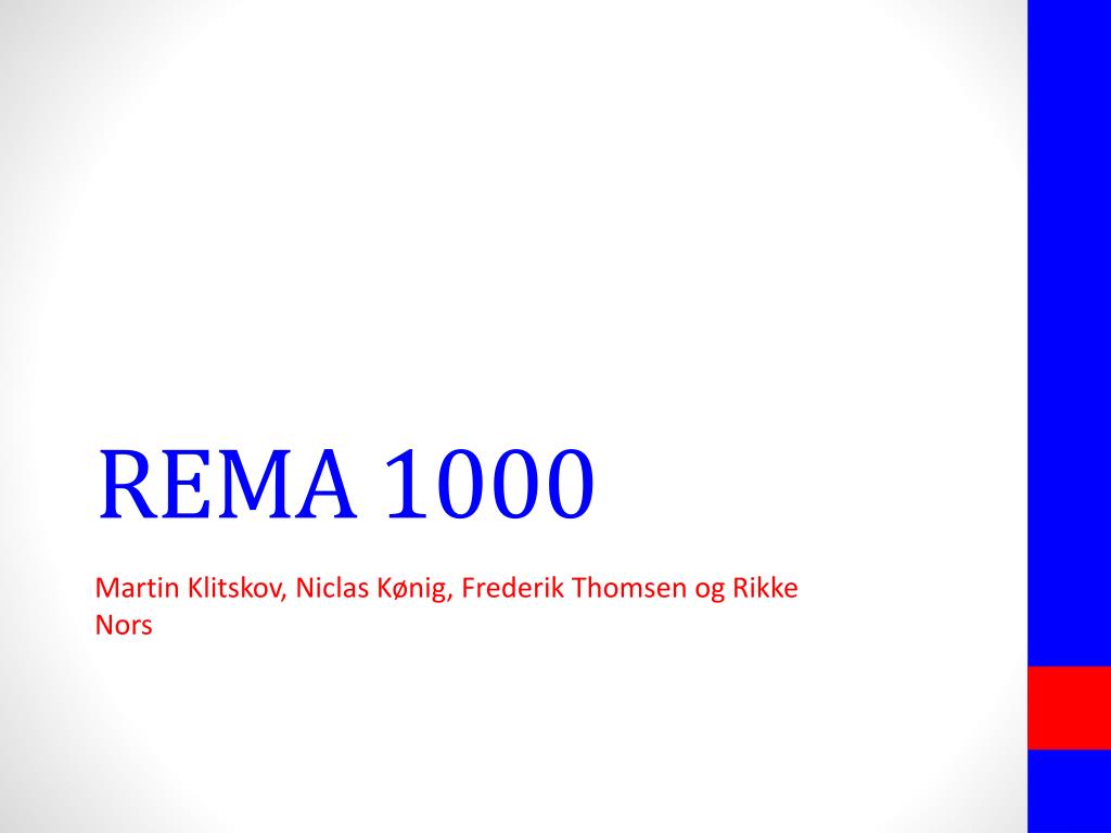PPT - REMA 1000 PowerPoint Presentation, free download - ID:2071549
