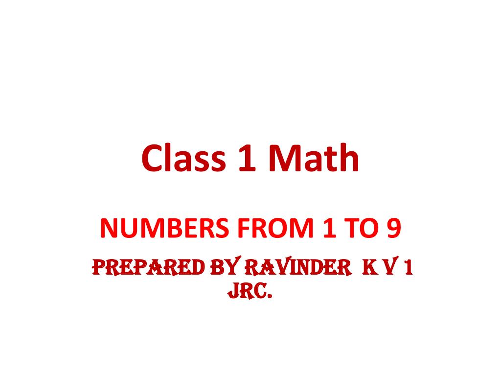 PPT - Class 1 Math PowerPoint Presentation, free download - ID:2071983