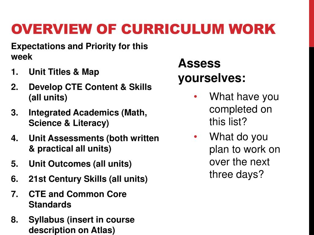 PPT - Overview of curriculum work PowerPoint Presentation, free ...