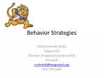 PPT - Behavior reduction strategies PowerPoint Presentation, free ...