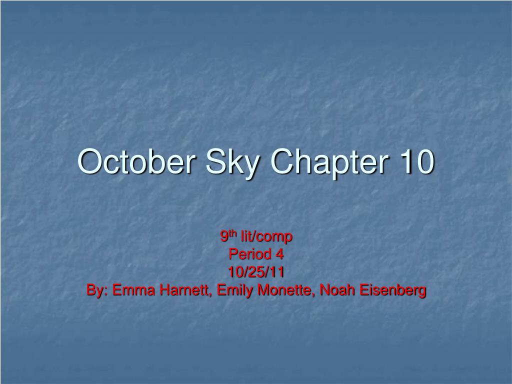 PPT - Exploring Dreams and Geometry: Chapter 10 of October Sky ...
