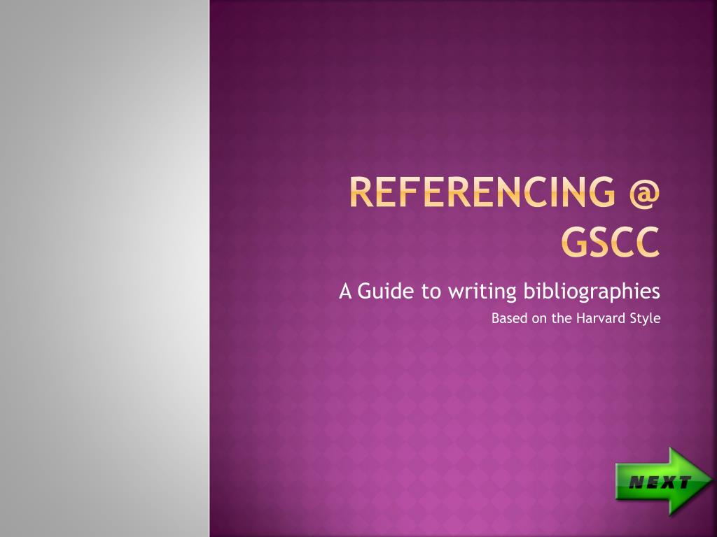 PPT - Referencing @ GSCC PowerPoint Presentation, free download - ID ...