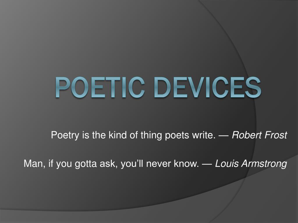 PPT - Poetic Devices PowerPoint Presentation, free download - ID:2076645