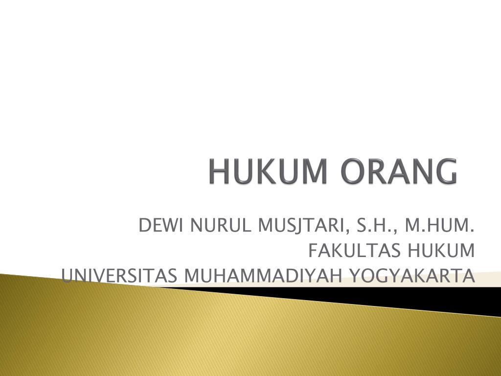 PPT - HUKUM ORANG PowerPoint Presentation, free download - ID:2079289