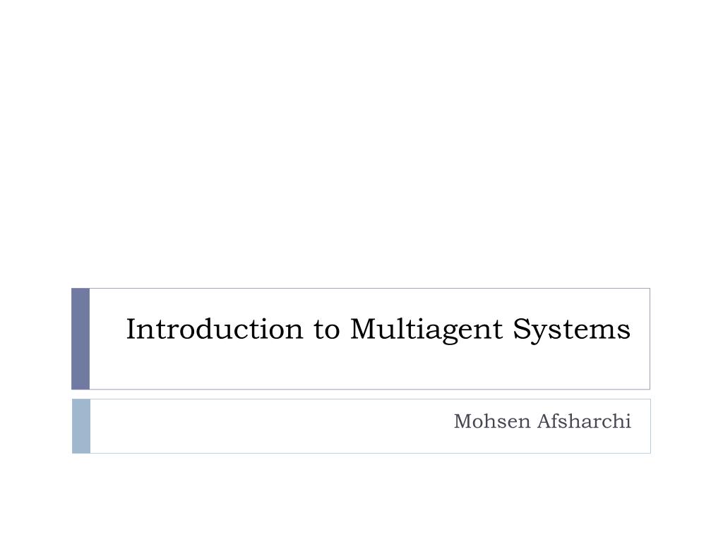 PPT - Introduction to Multiagent Systems PowerPoint Presentation, free ...