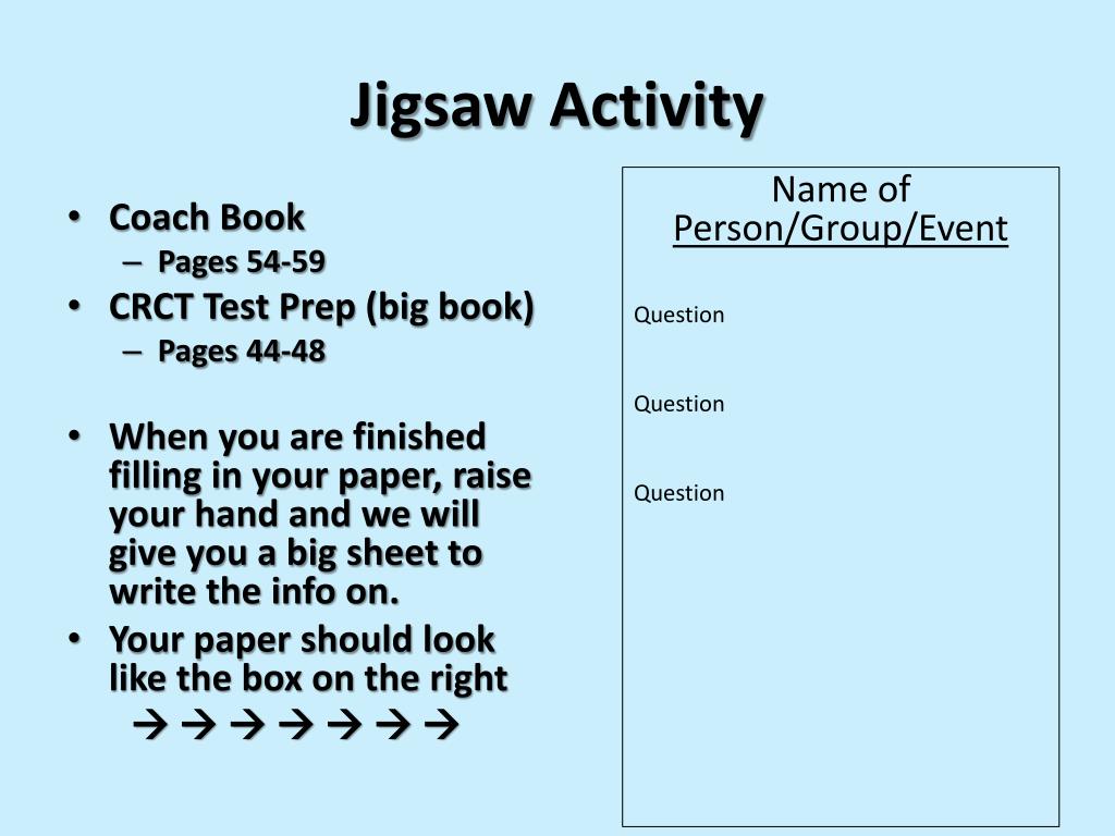 PPT - Jigsaw Activity PowerPoint Presentation, free download - ID:2082661