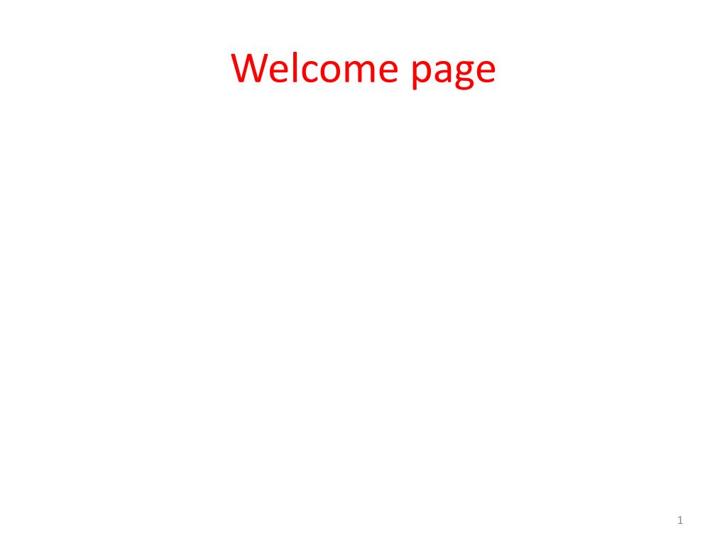 PPT - Welcome page PowerPoint Presentation, free download - ID:2083879