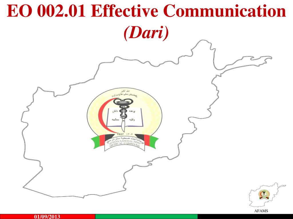 PPT - EO 002.01 Effective Communication (Dari) PowerPoint Presentation ...