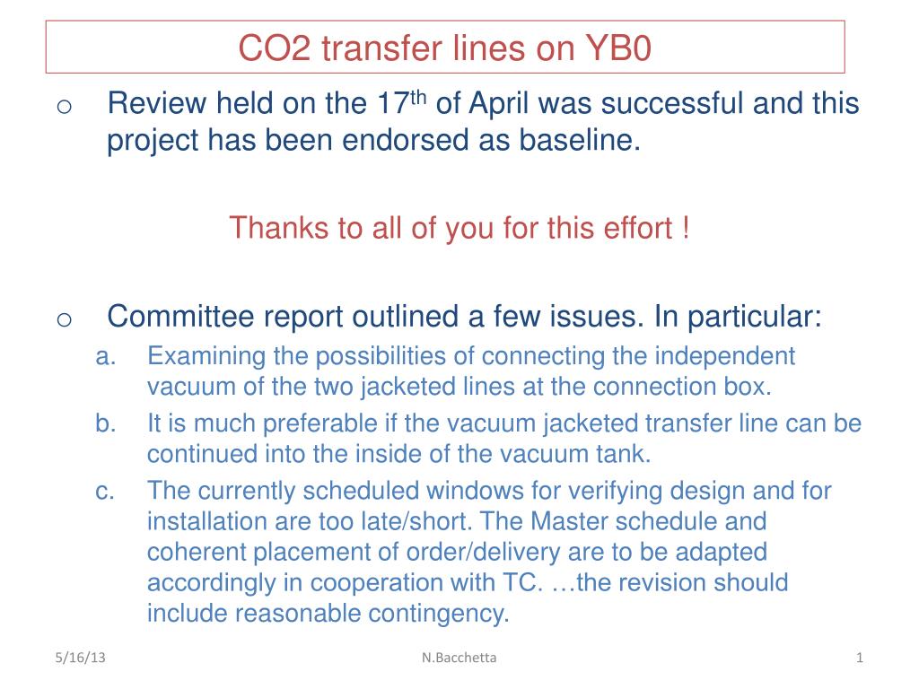 PPT - CO2 Transfer Lines Project Endorsed - Review Success! PowerPoint ...