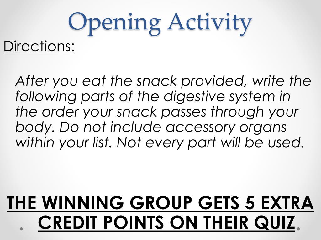 PPT - Opening Activity PowerPoint Presentation, free download - ID:2087364