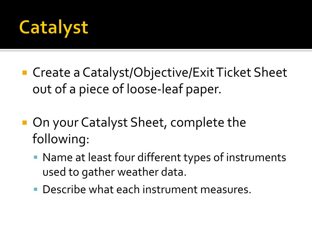 PPT - Catalyst PowerPoint Presentation, free download - ID:2087430