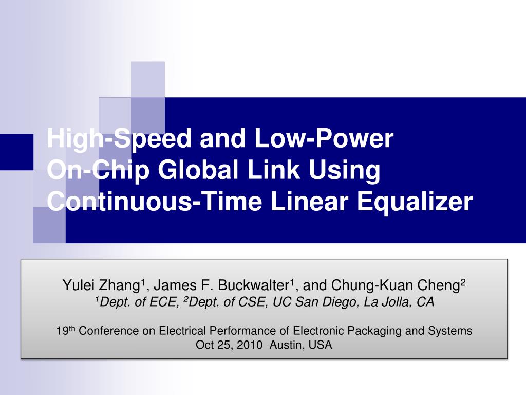 Ppt High Speed And Low Power On Chip Global Link Using Continuous