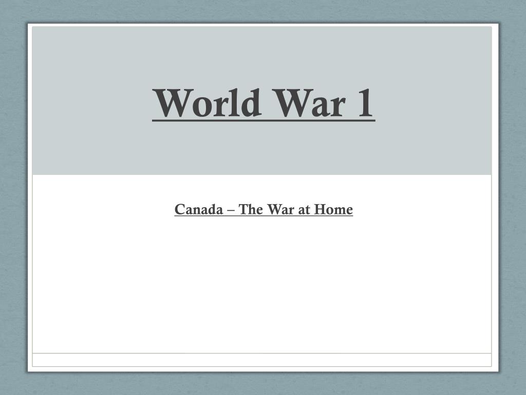PPT - World War 1 PowerPoint Presentation, free download - ID:2090144