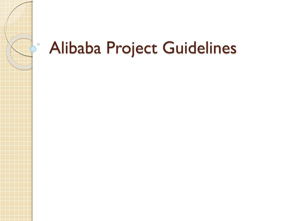 PPT - Alibaba Project Guidelines PowerPoint Presentation, free download ...