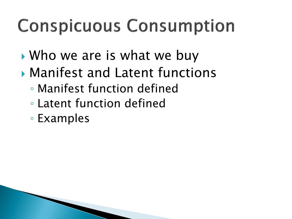 PPT - Conspicuous Consumption PowerPoint Presentation, free download ...
