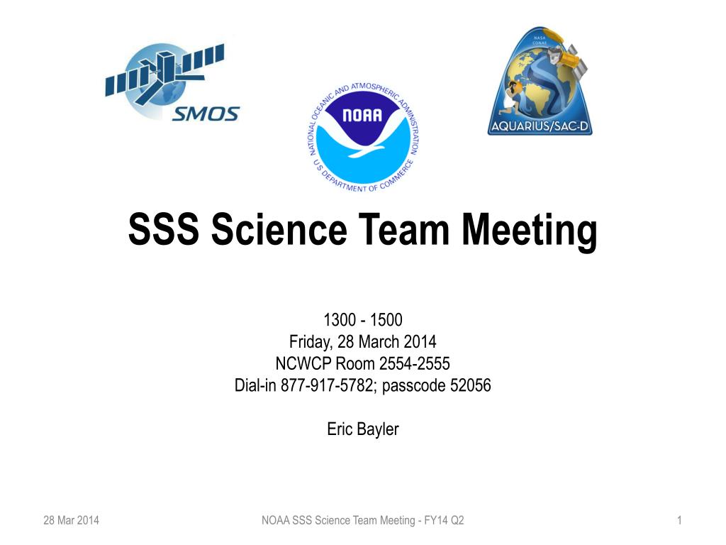 PPT - SSS Science Team Meeting PowerPoint Presentation, free download ...