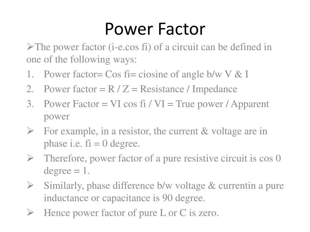 PPT - Power Factor PowerPoint Presentation, free download - ID:2095519