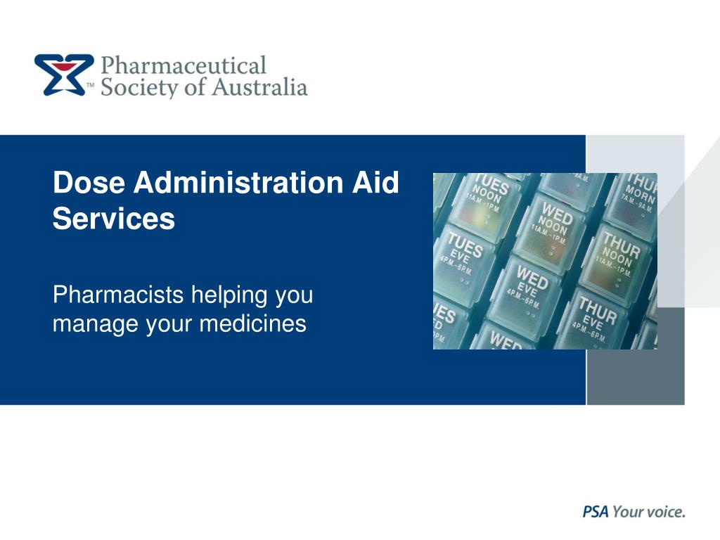 PPT - Dose Administration Aid Services PowerPoint Presentation, free ...